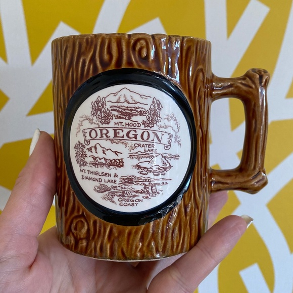 Dining | Vintage Oregon Natural Landmarks Brown Coffee Mug | Poshmark